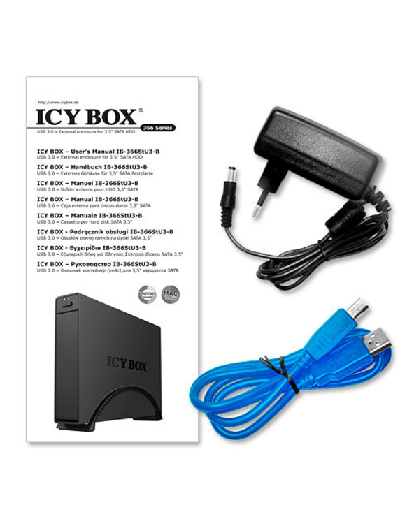 ICY BOX IB-366StU3+B 3.5" Boîtier HDD Noir - IB-366STU3+B | Rack ...