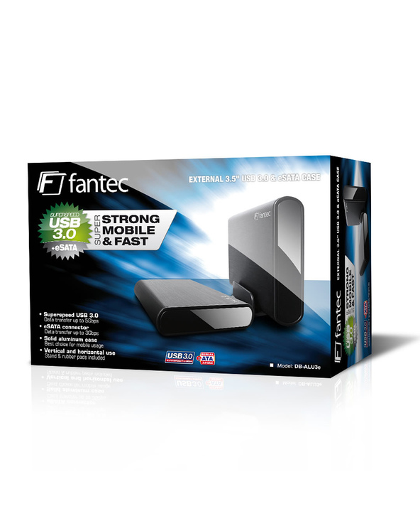 Fantec DB-ALU3e Noir 3.5"