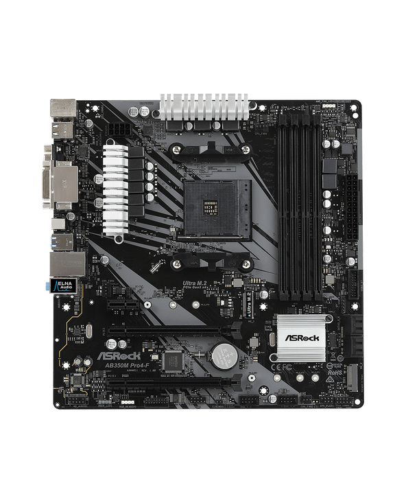 Asrock AB350M PRO4-F AMD Promontory B350 Emplacement AM4 micro ATX - 90 ...