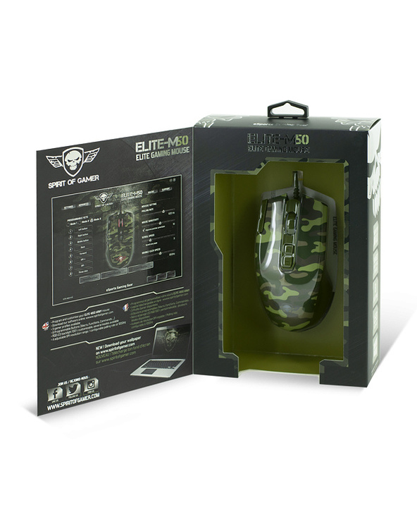 Spirit of Gamer Elite-M50 souris Ambidextre USB Type-A Optique 4000 DPI