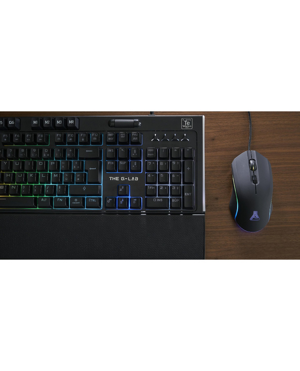 The G-Lab KEYZ-TELLURIUM clavier Souris incluse USB QWERTY Français Noir