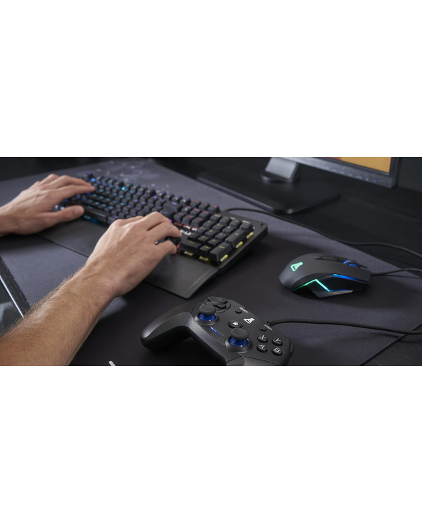 The G-Lab KEYZ-TELLURIUM clavier Souris incluse USB QWERTY Français Noir